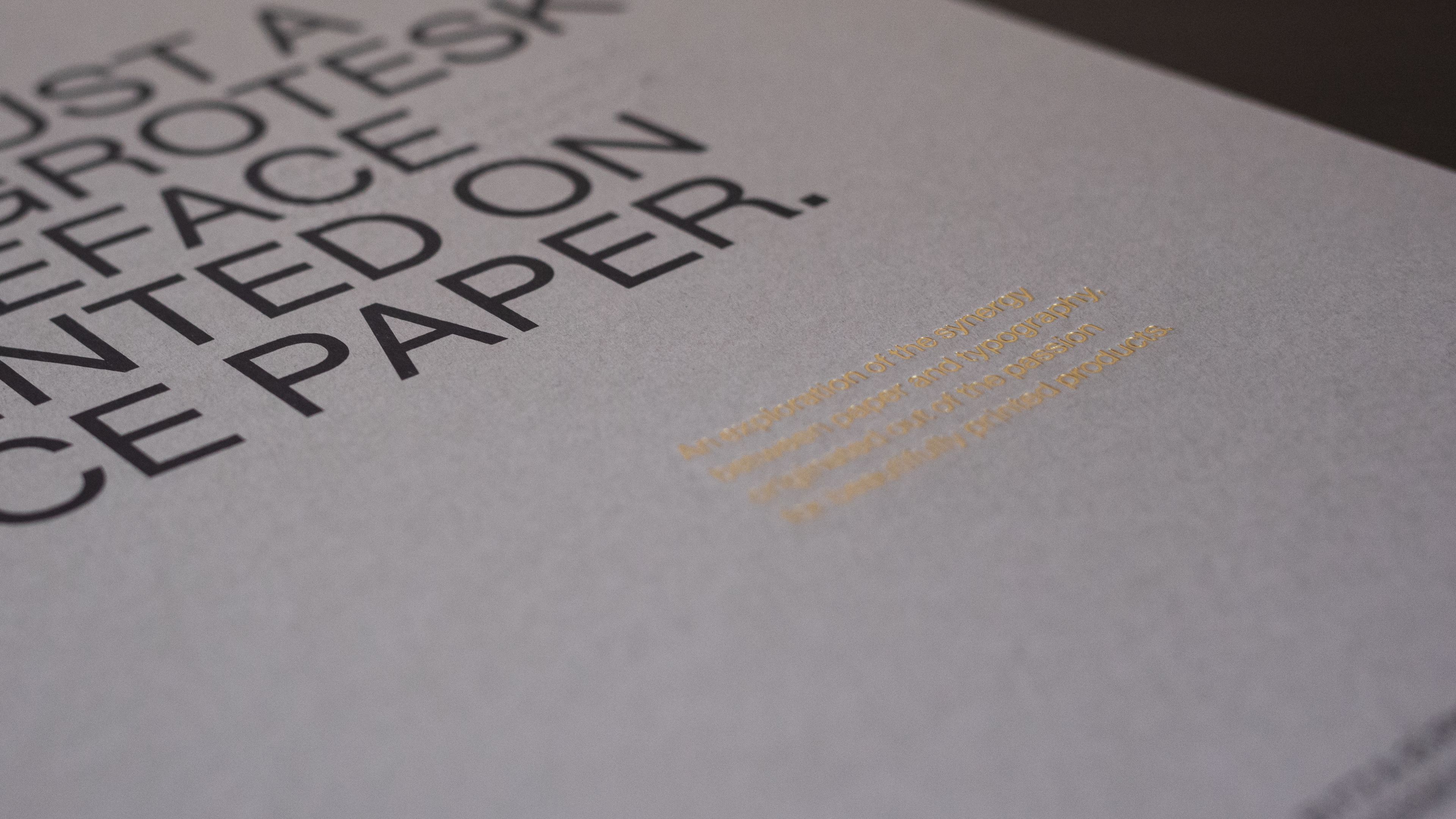 Paper & Type — UNDESIGNED
